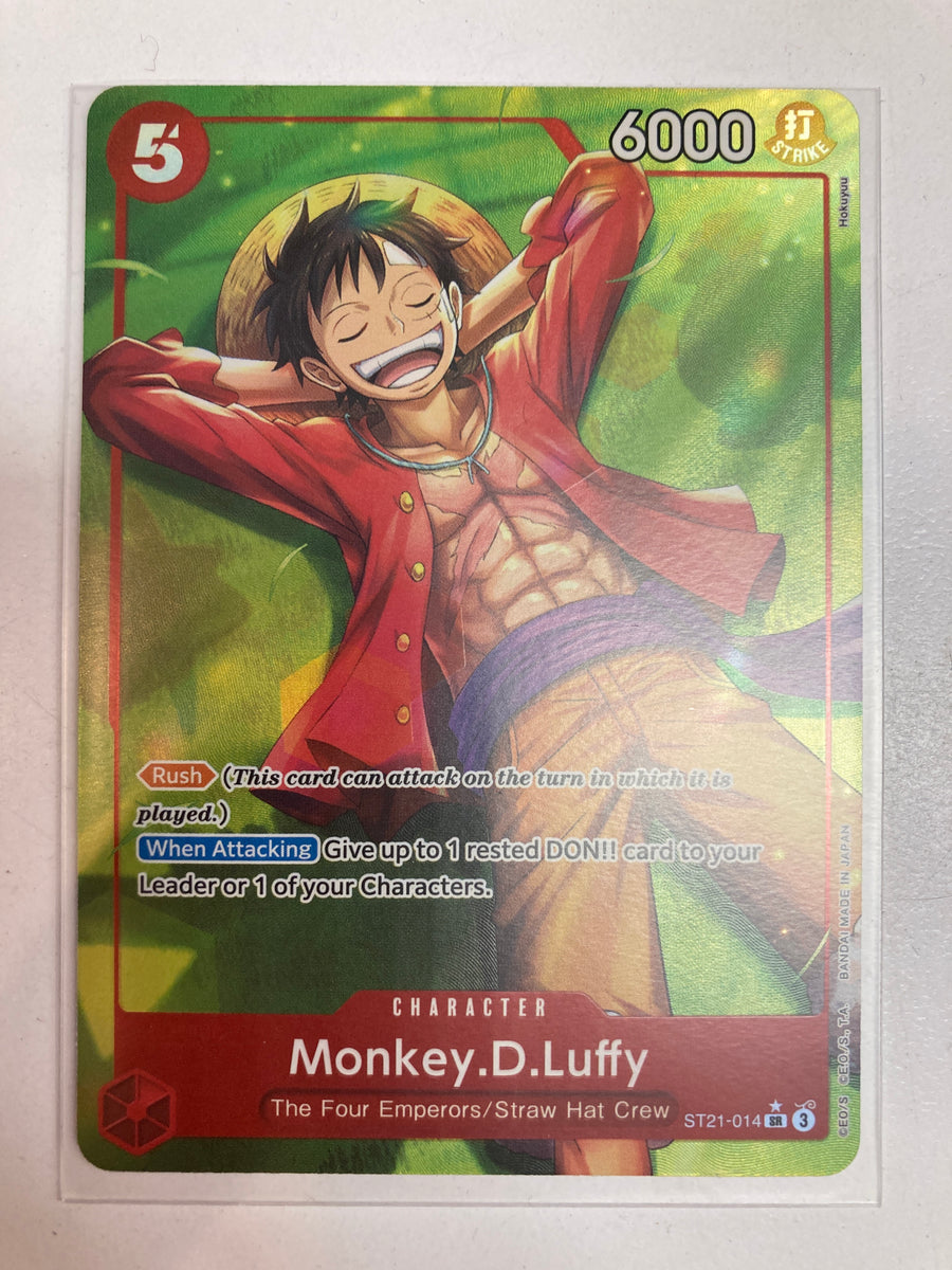 One Piece TCG Monkey D Luffy ST21-014 Super Rare Parallel NM – True Believers Gaming and ...