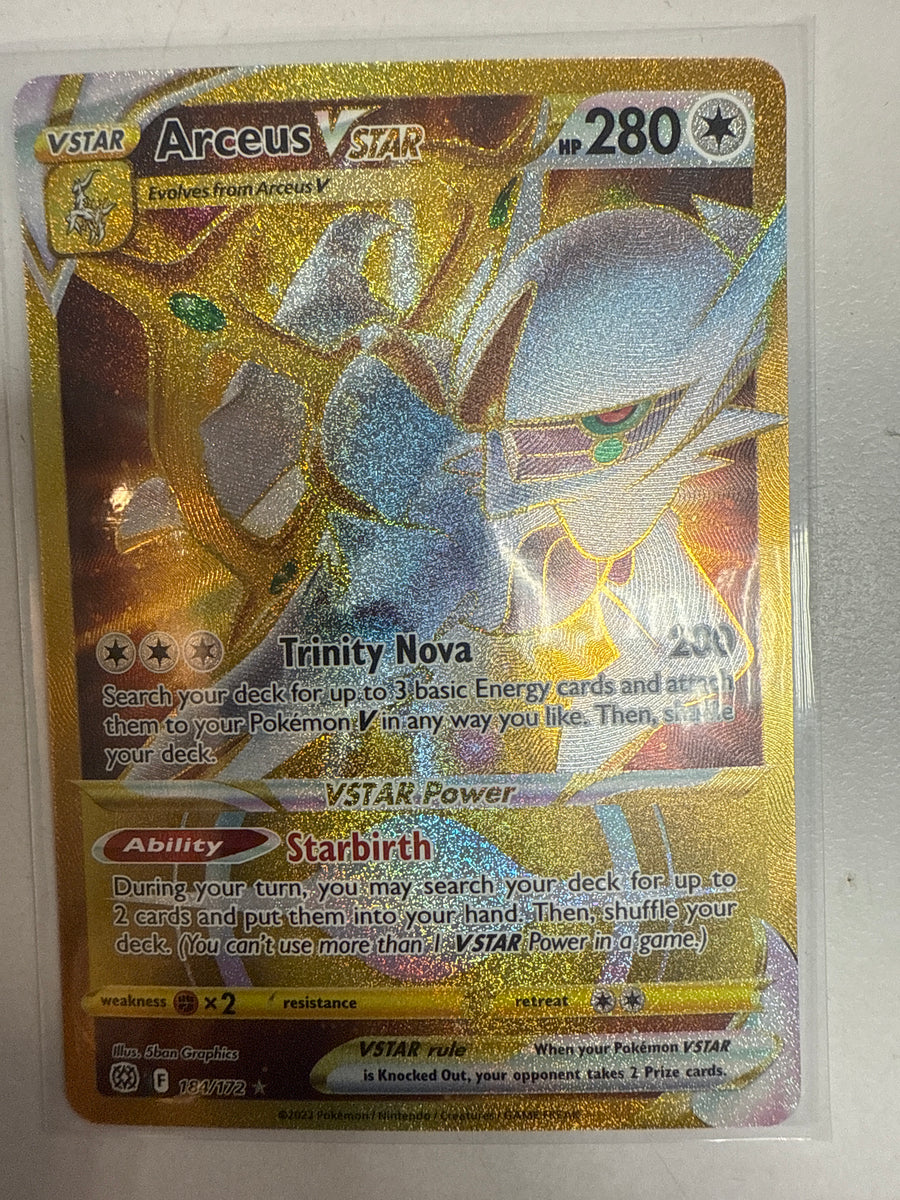 Pokemon TCG Arceus Vstar 184/172 Brilliant Stars Secret Rare NM – True Believers Gaming and ...