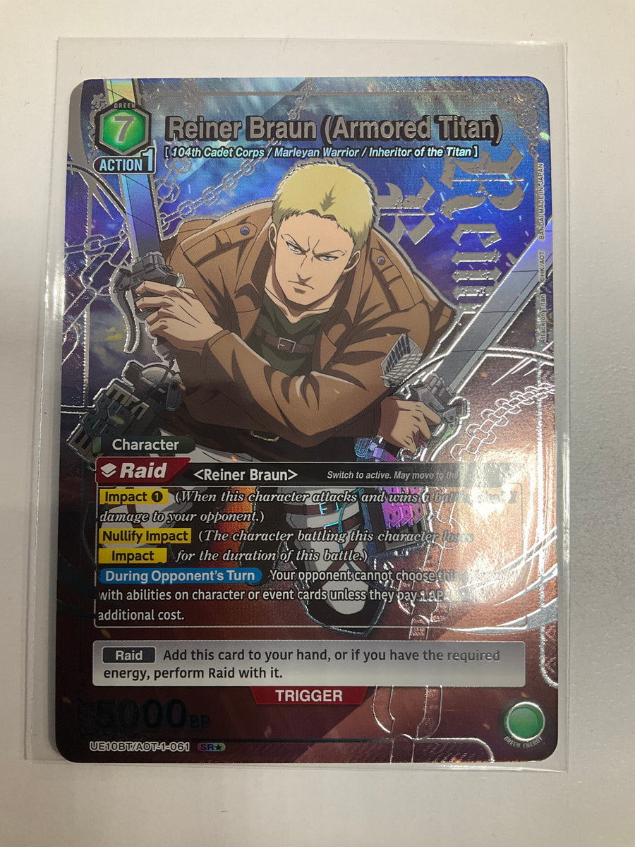 Union Arena TCG Reiner Braun (Armored Titan) UE10BT/AOT-1-061 SR NM – True Believers Gaming and ...