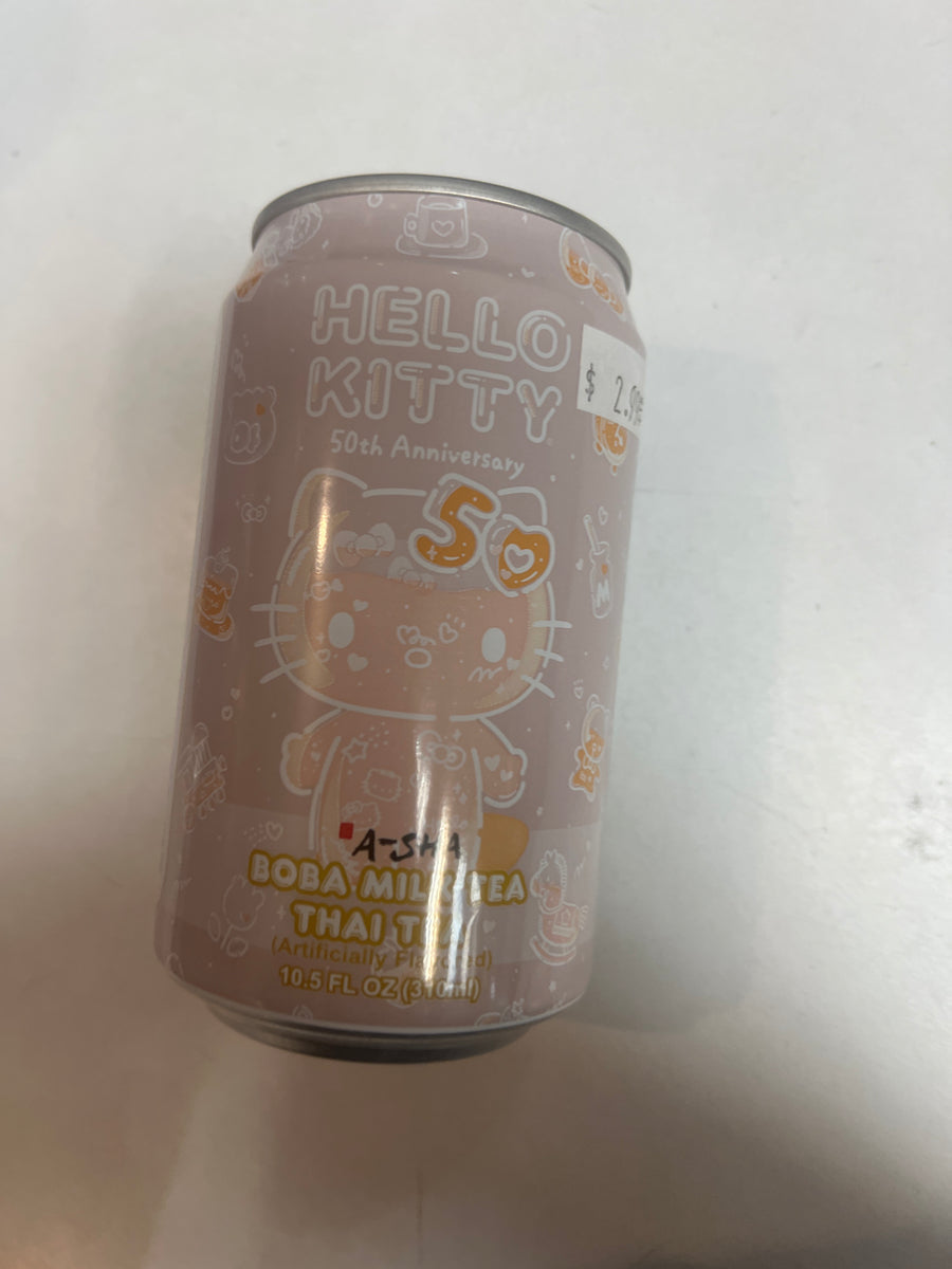 A-SHA Hello Kitty 50th Anniversary Boba Milk Tea Thai Tea – True Believers Gaming and Collectibles