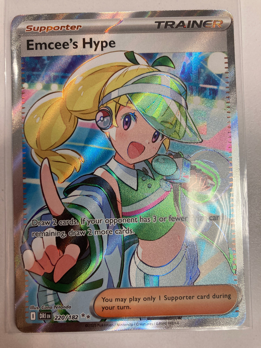 Pokémon TCG Emcee’s Hype 220/182 Destined Rivals Full Art NM – True ...