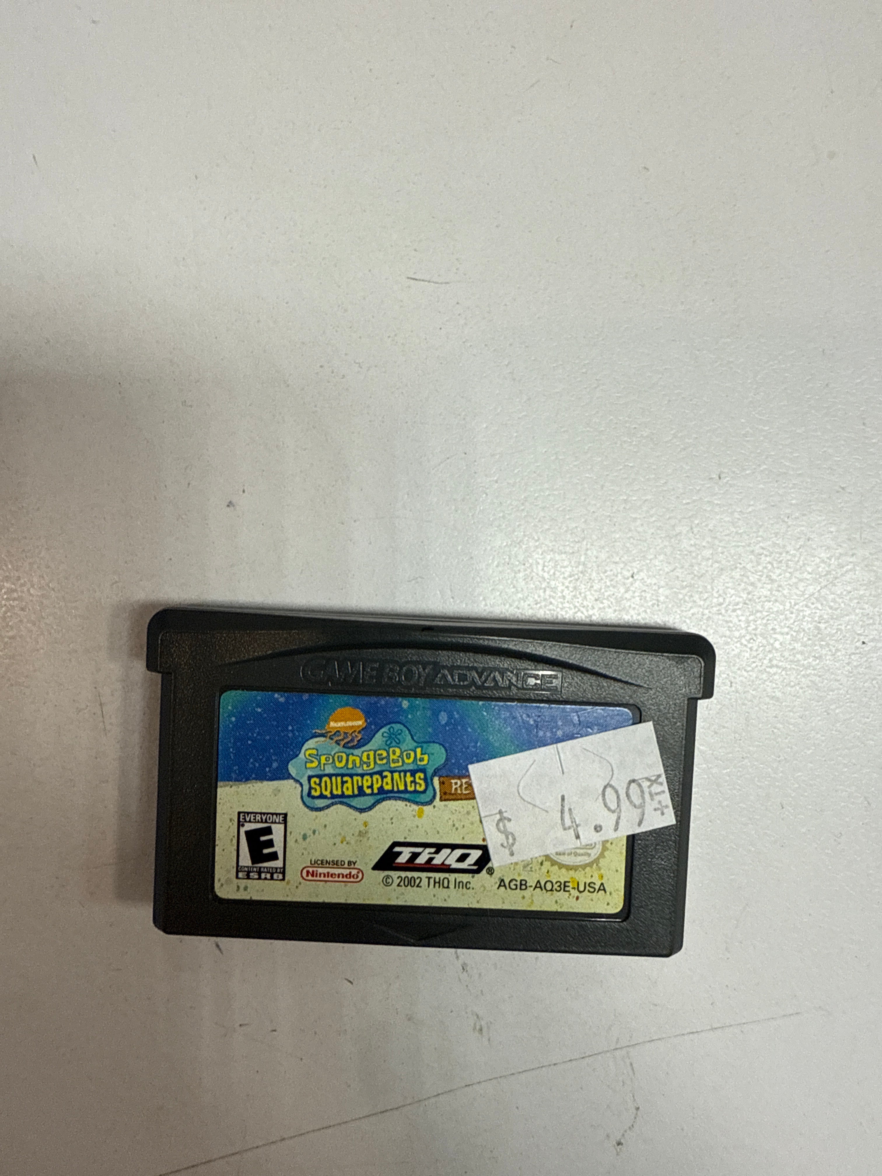 Nintendo Gameboy Advance Sponge Bob SquarePants – True Believers Gaming ...