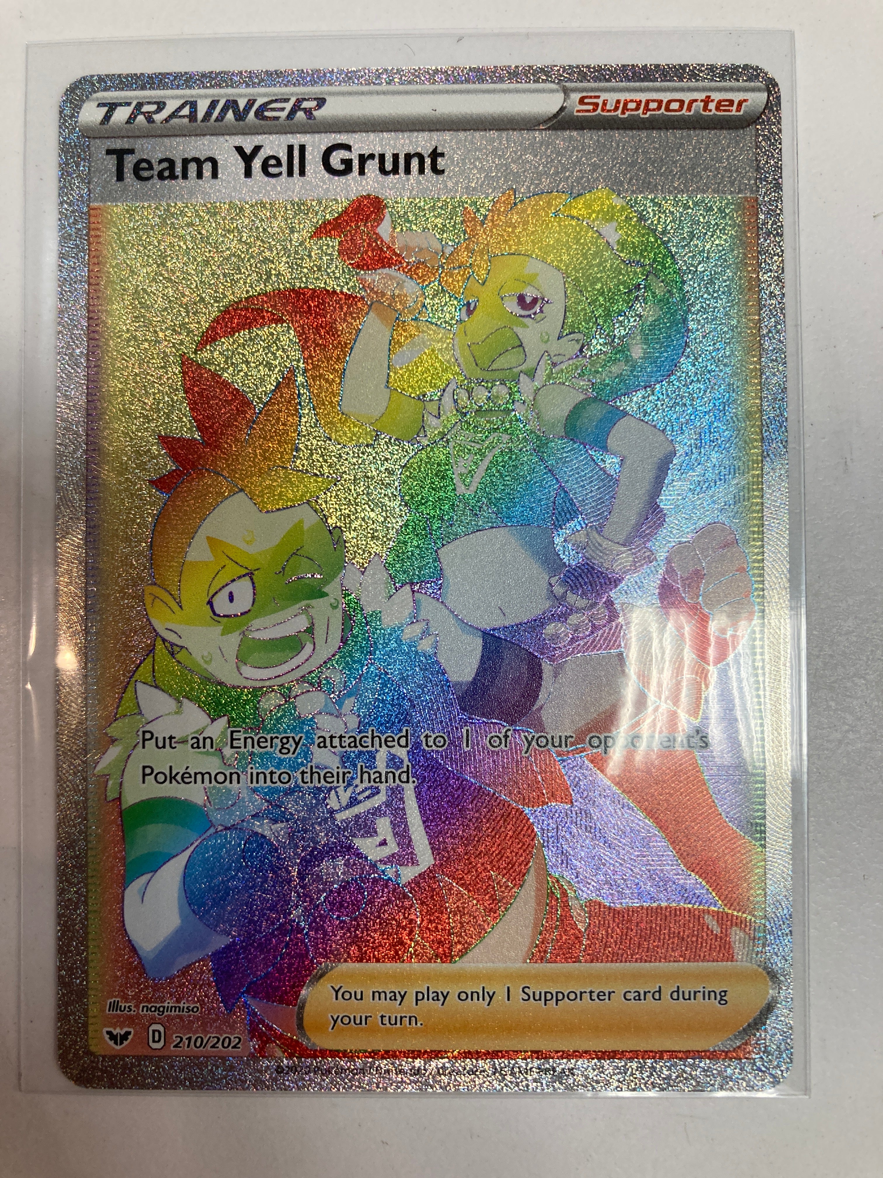 Pokémon TCG Team Yell Grunt 210/202 Sword & Shield Secret Rare Nm – True Believers Gaming and ...