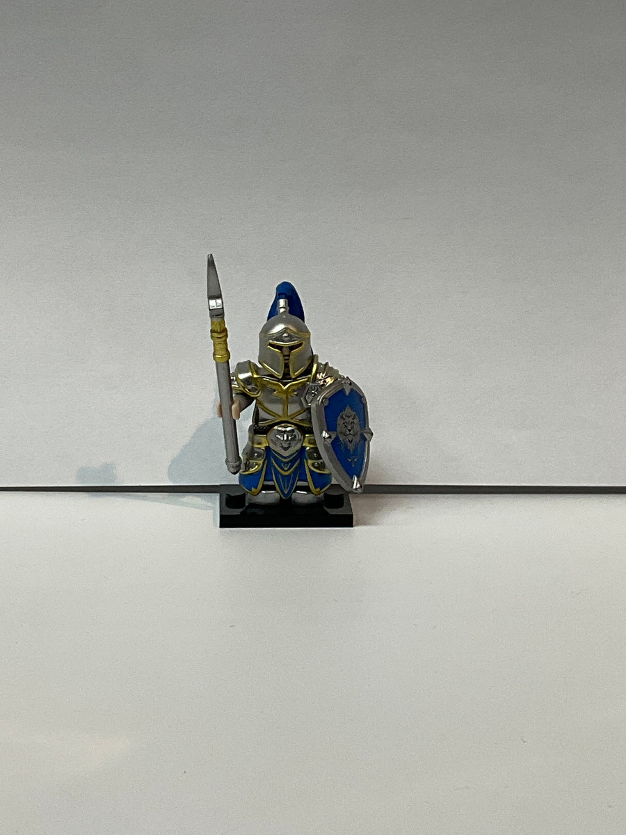 Mini Block Figure Blue Knight w Shield & Spear – True Believers Gaming ...