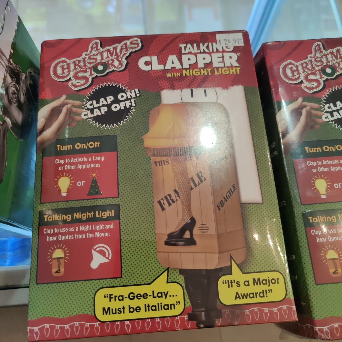 NECA A Christmas Story Leg Lamp Crate Talking Clapper with Night Light ...