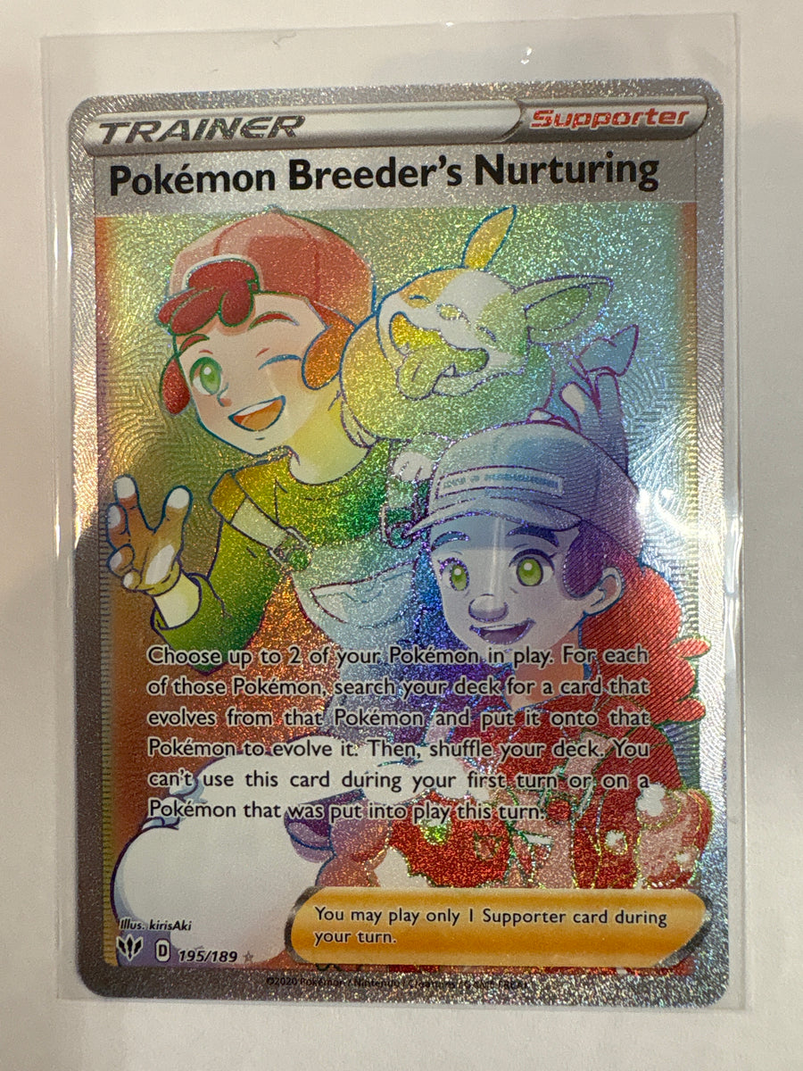 Pokémon TCG Trainer Pokémon Breeder’s Nurturing Darkness Ablaze NM ...