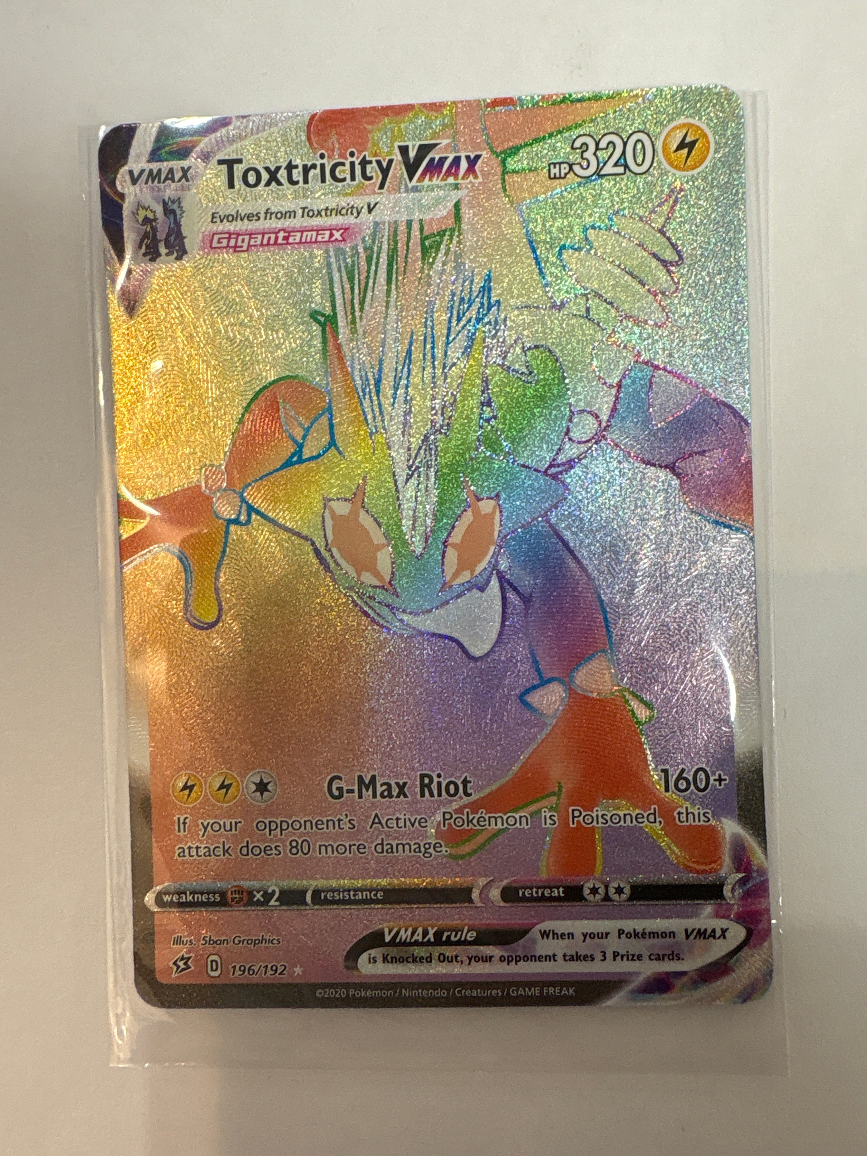 Pokémon TCG Rebel Clash Toxtricity VMAX 196/192 NM – True Believers ...