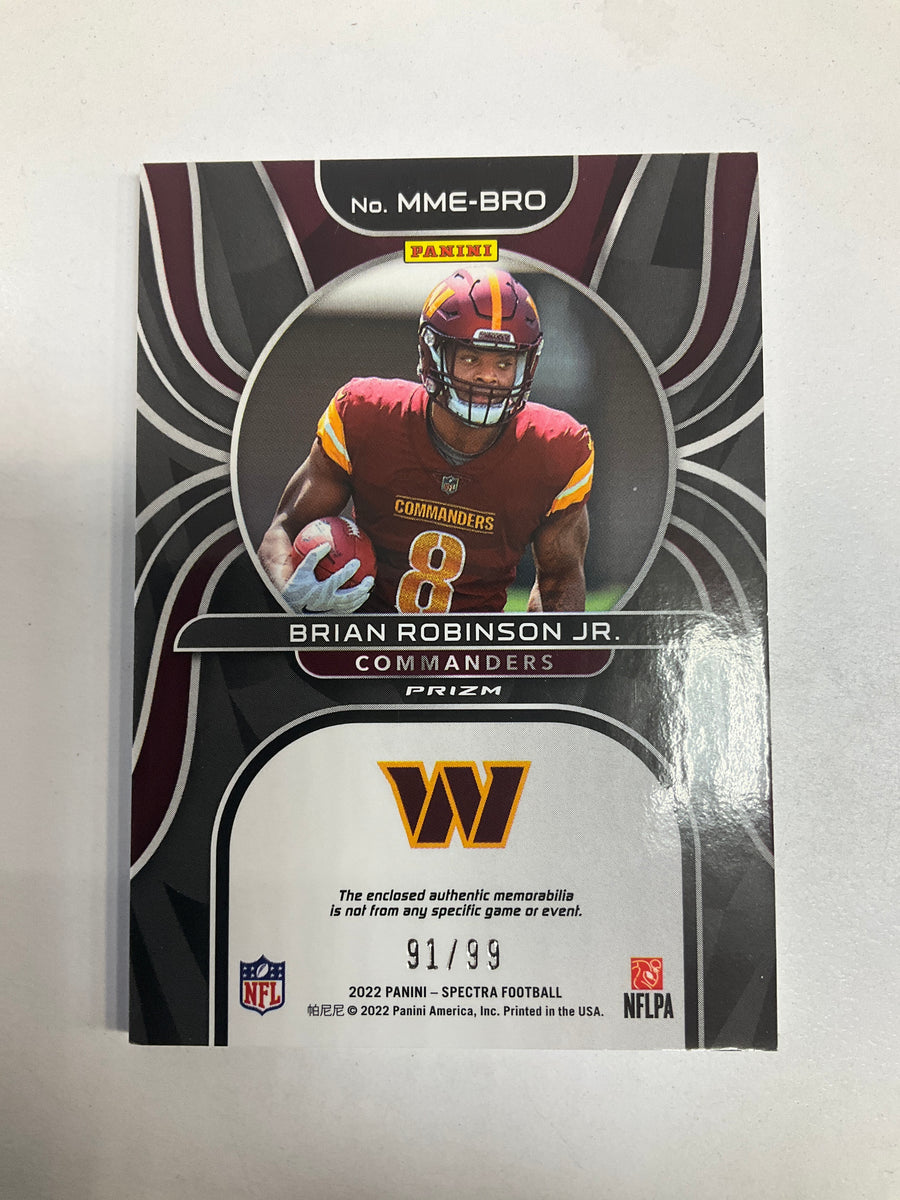 Sports TCG Brian Robinson Jr Commanders Monumental Memorabilia Prizm ...