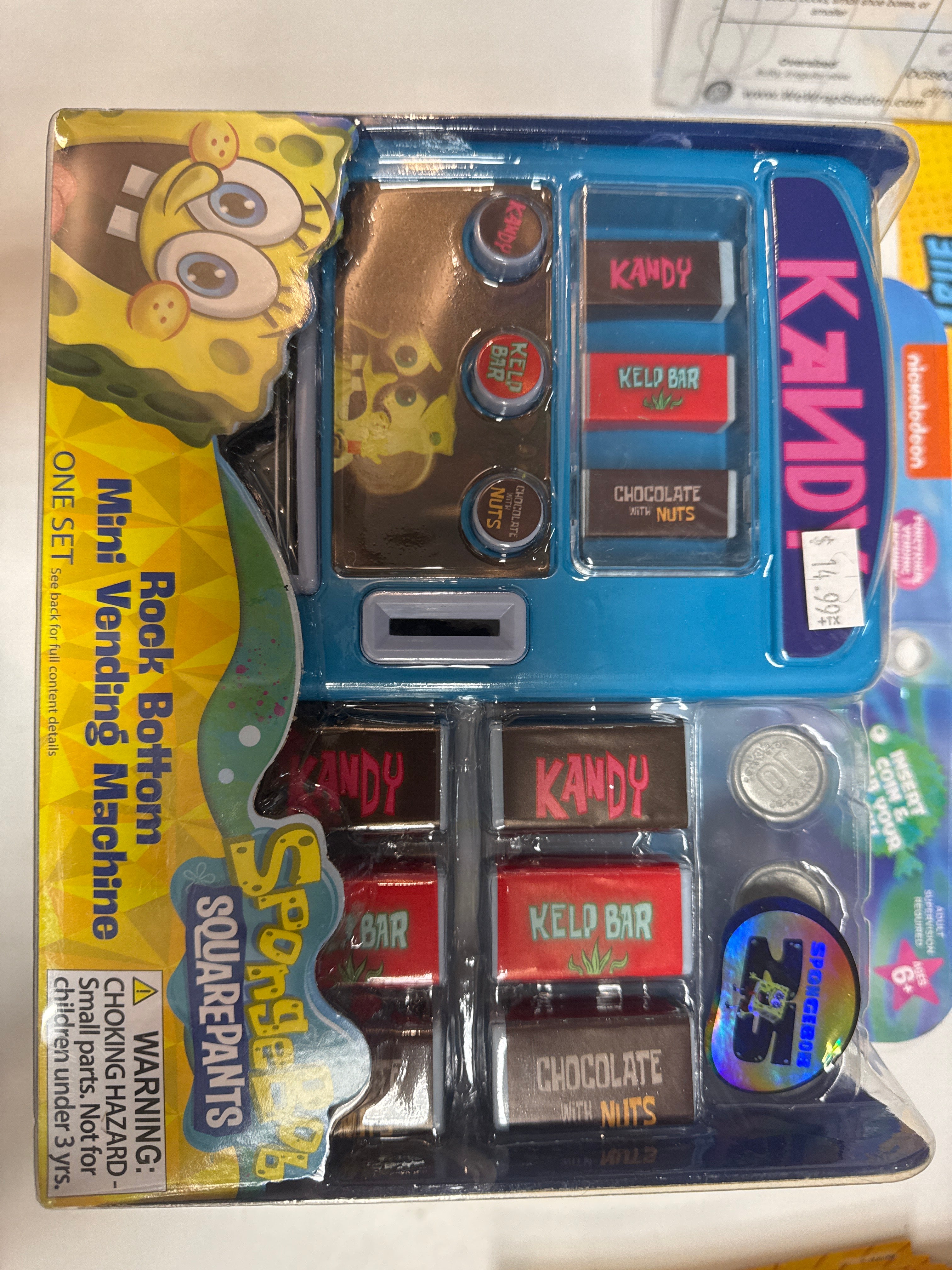 Nickelodeon Spongebob SquarePants Rock Bottom Mini Vending Machine ...