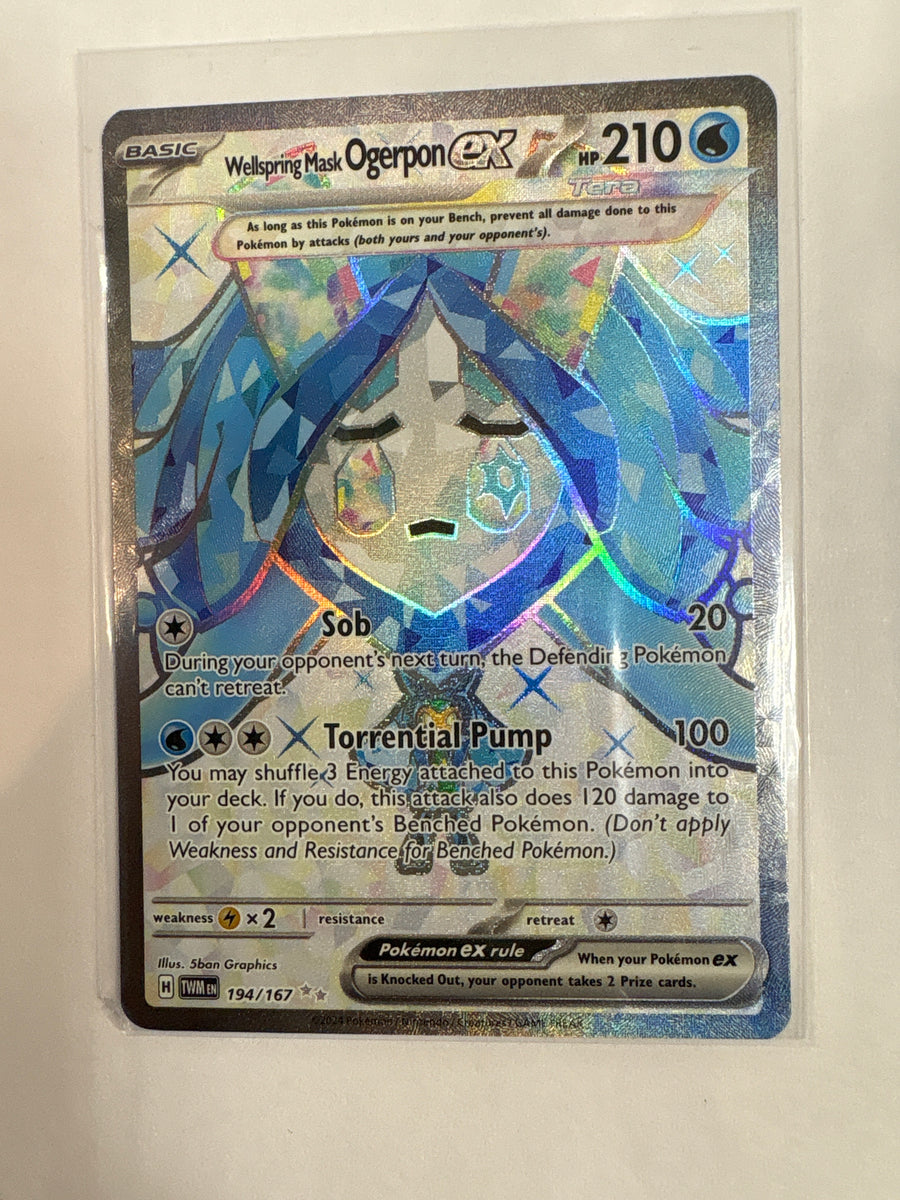 Pokemon TCG Wellspring Mask Ogerpon EX 194/167 Twilight Masquerade Ult ...