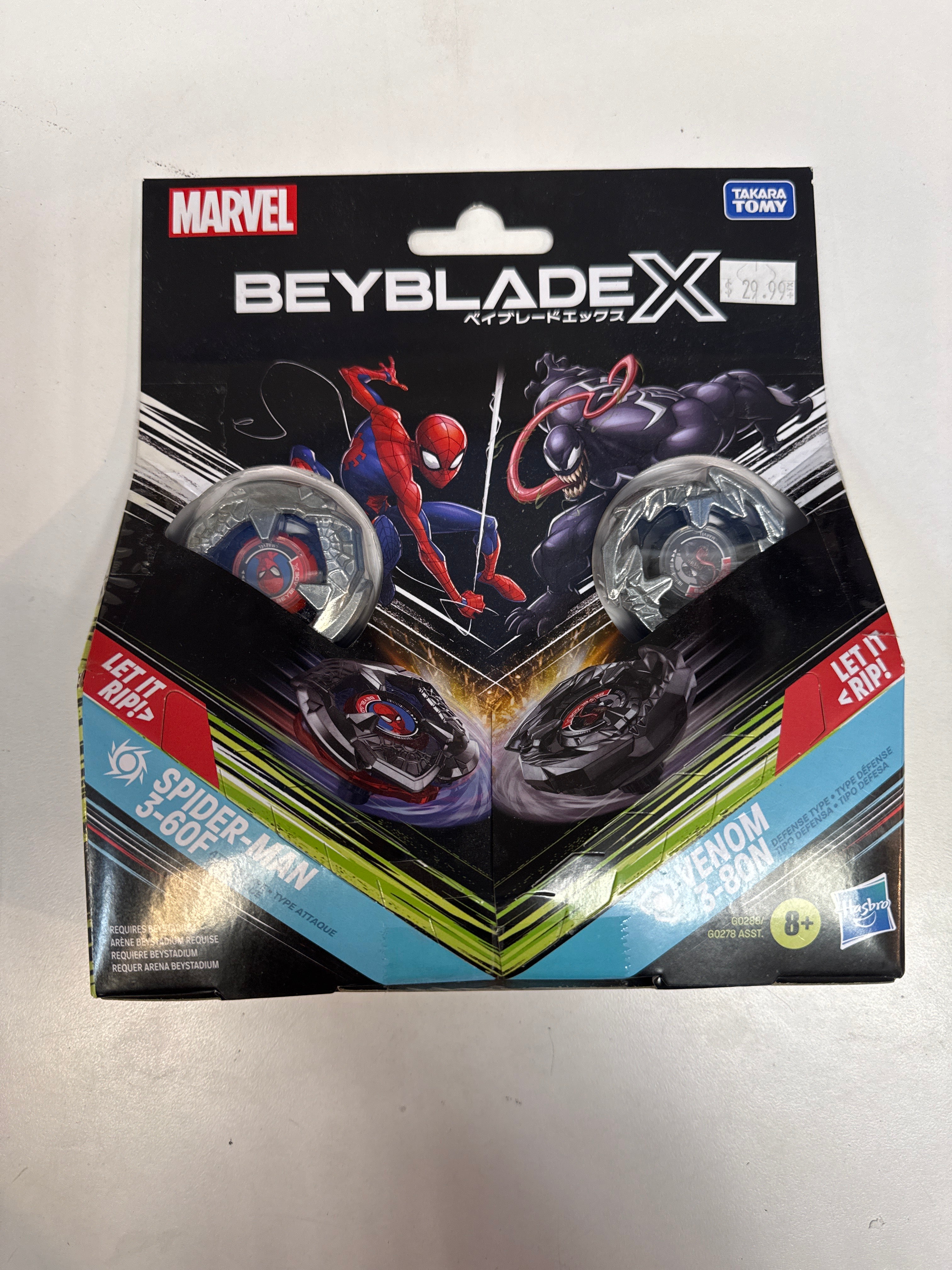 Marvel BeyBlade X Spider-man and Venom – True Believers Gaming and ...