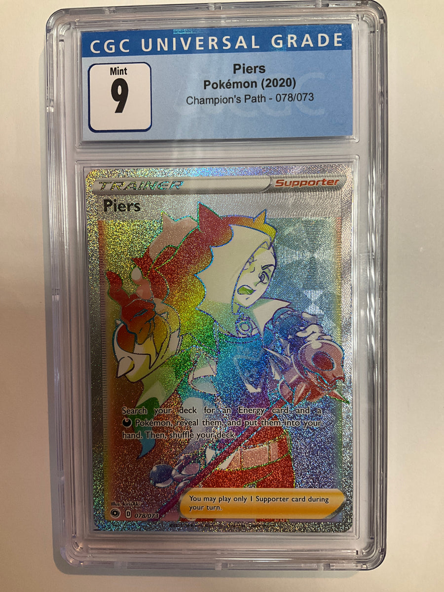 GRADED CGC Pokémon TCG Trainer Piers 078/073 Champions Path 9 NM – True ...