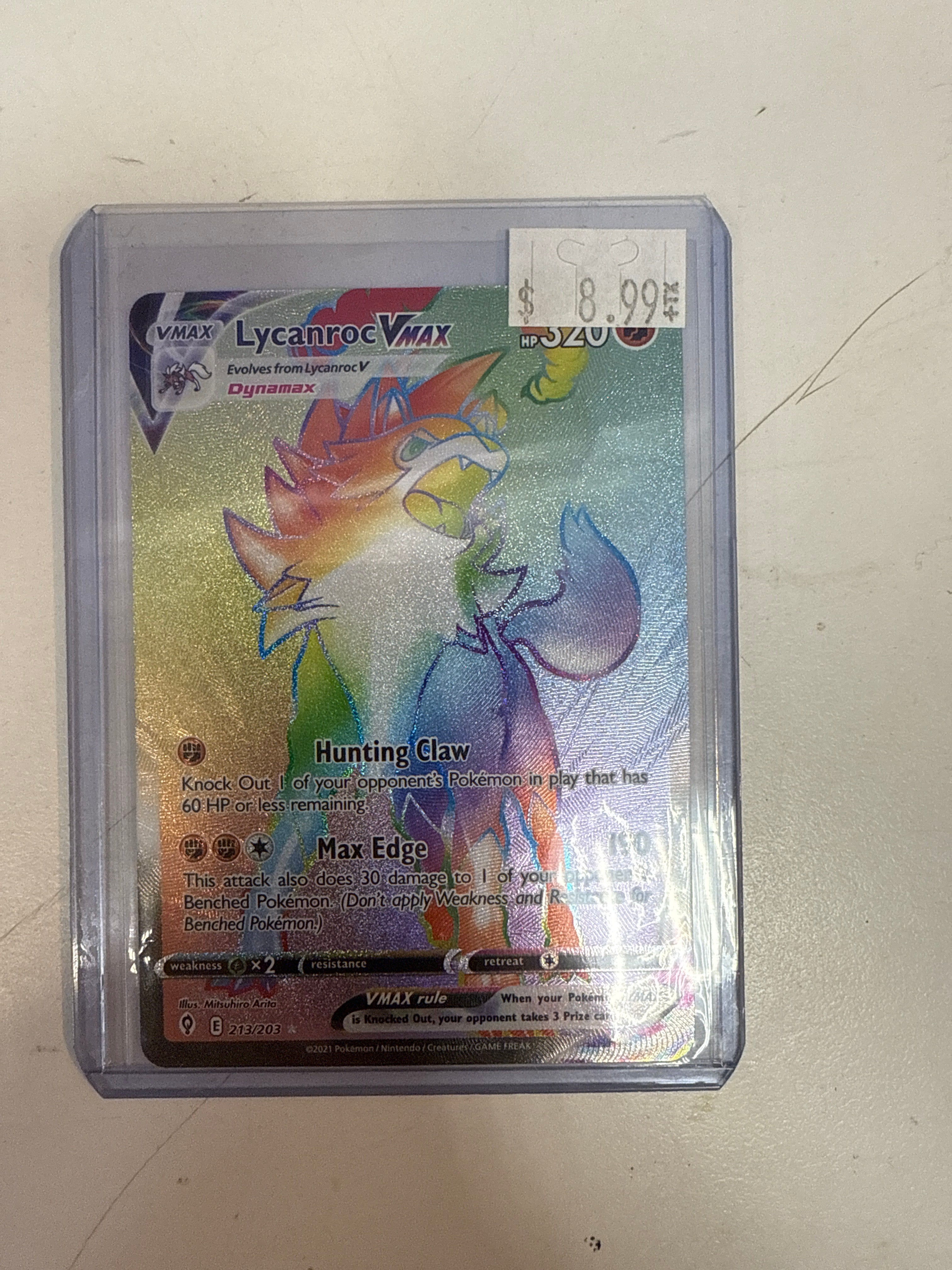 TCG Pokémon Lycanroc Vmax 213/203 Evolving Skies Full Art NM – True ...