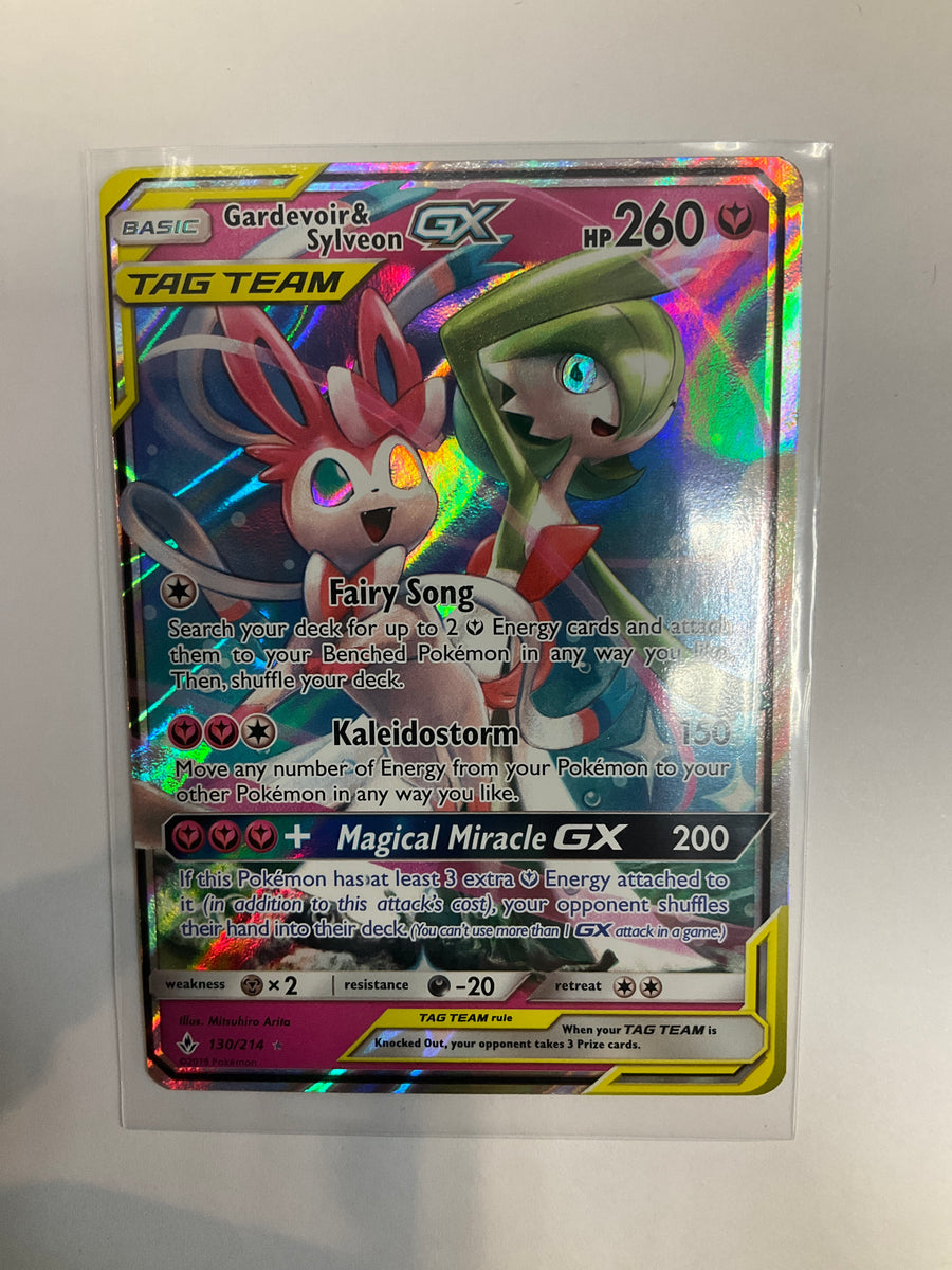 Pokémon TCG Gardevoir & Sylveon GX TAG TEAM 130/214 Sun & Moon Unbroke ...