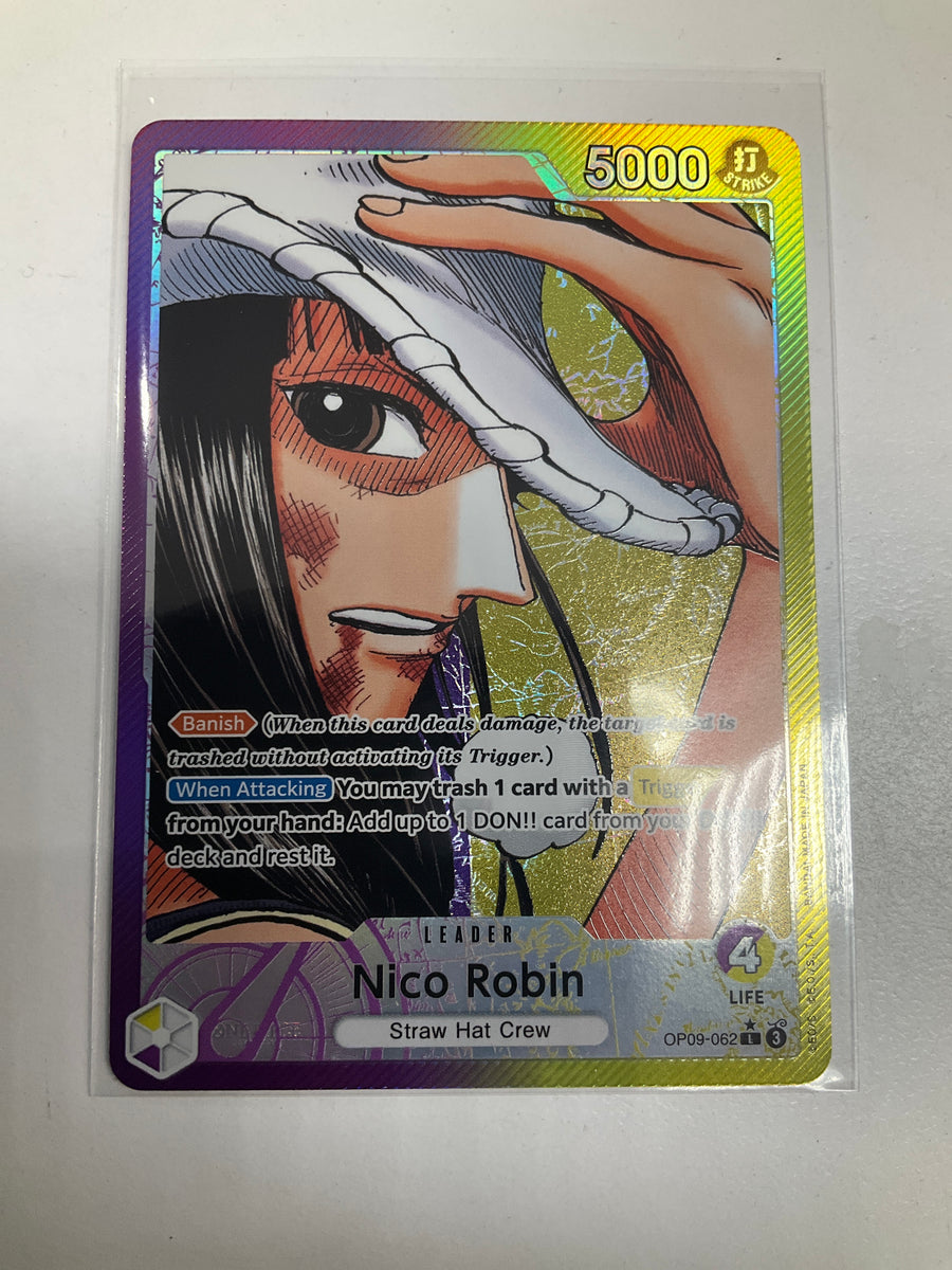 One Piece TCG Nico Robin OP09-062 Leader Parallel NM – True Believers ...
