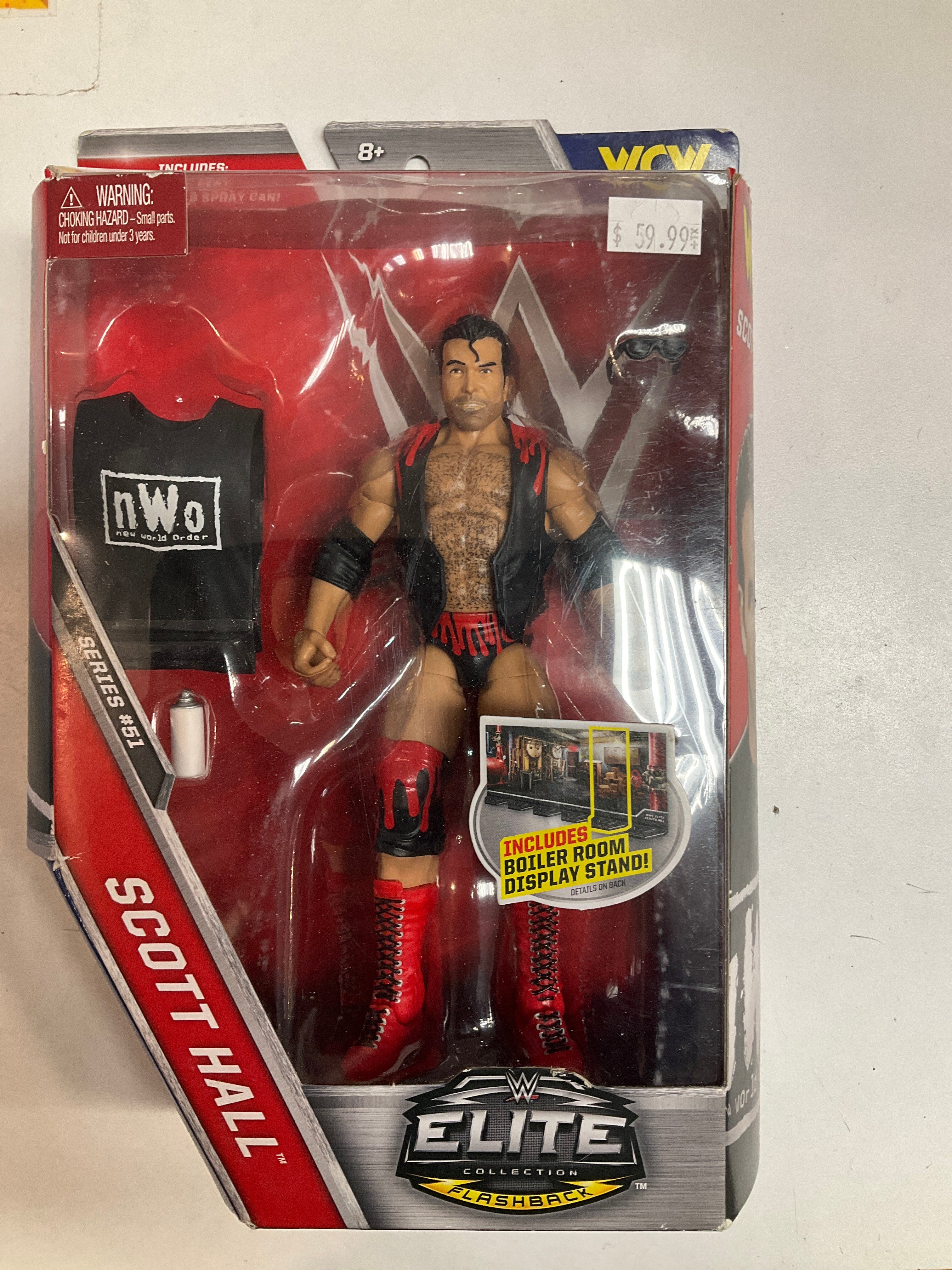 Mattel WWE Elite Collection Flashback WCW NWO Scott Hall – True ...