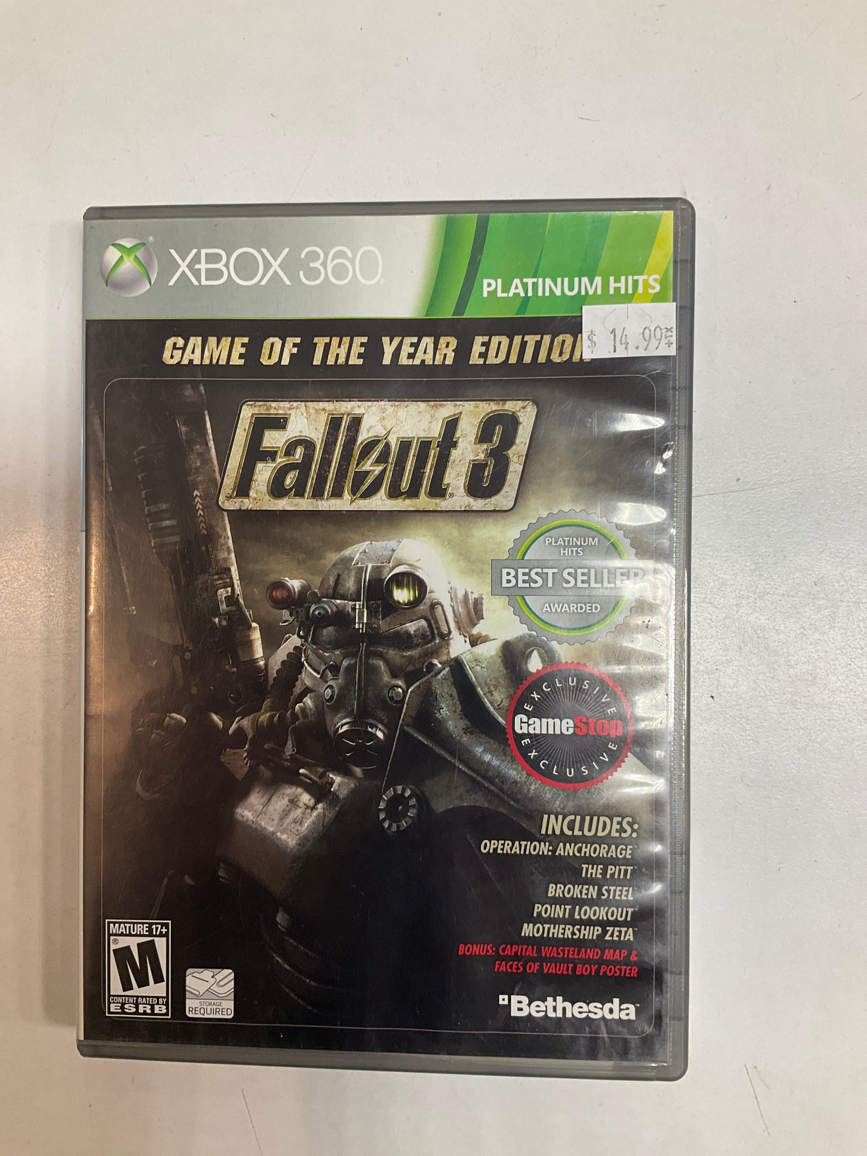 Xbox 360 Fallout 3 Game Of The Year Edition Platinum Hits – True ...