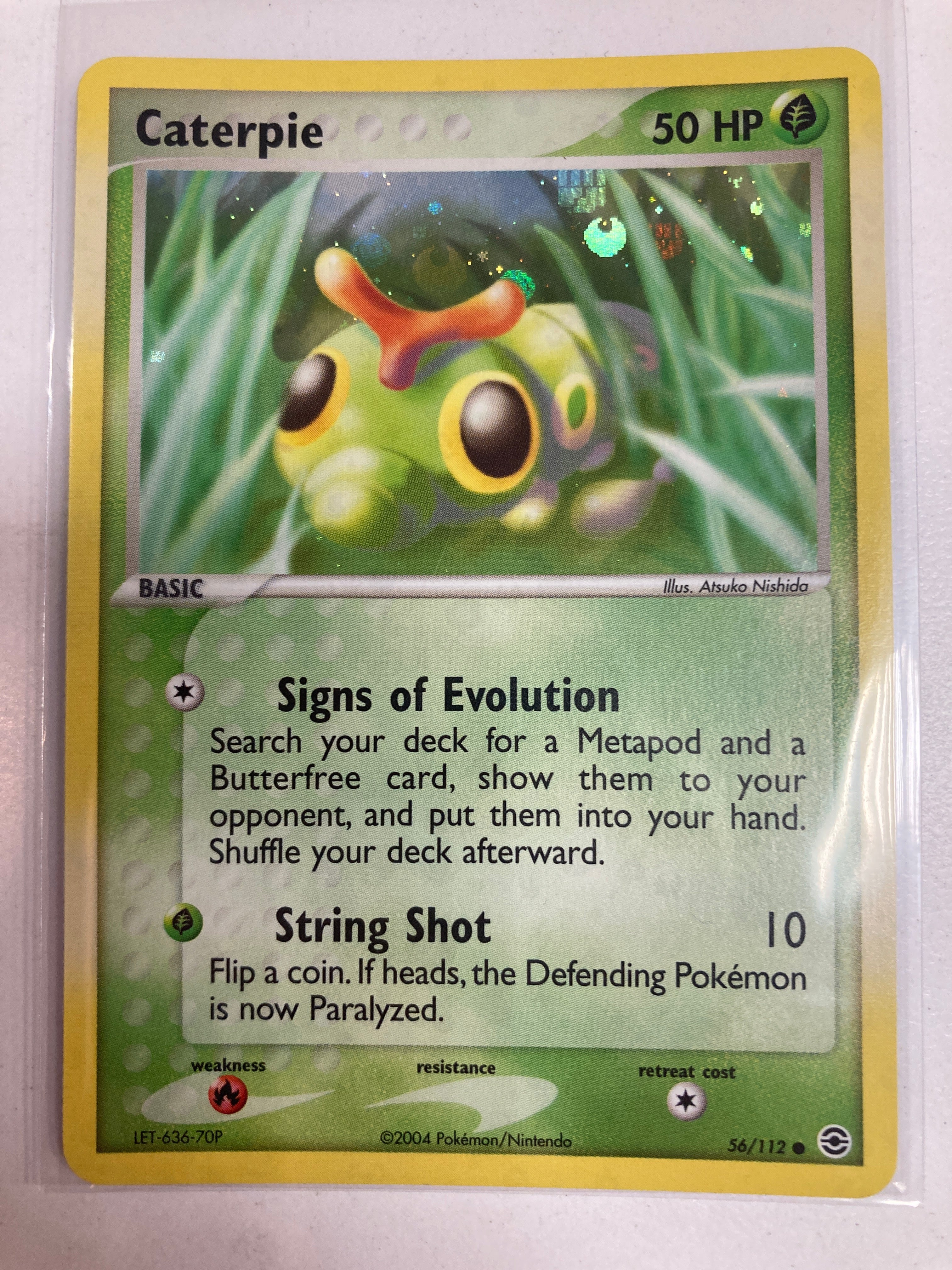 Pokémon TCG Caterpie 56/112 Fire Red Leaf Green Holo NM – True ...