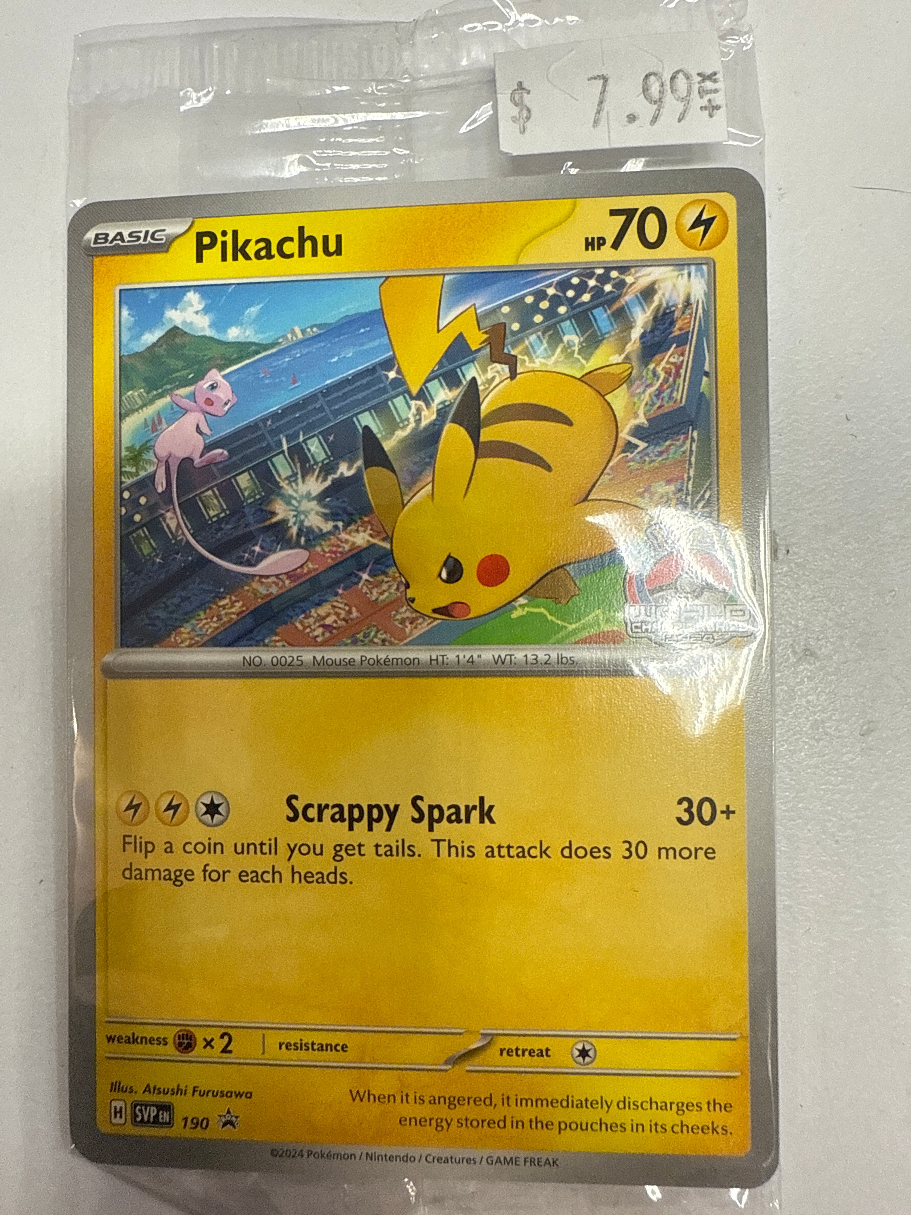 Pokemon TCG Pikachu 190 Scarlet & Violet Promo Pokemon World Champions ...