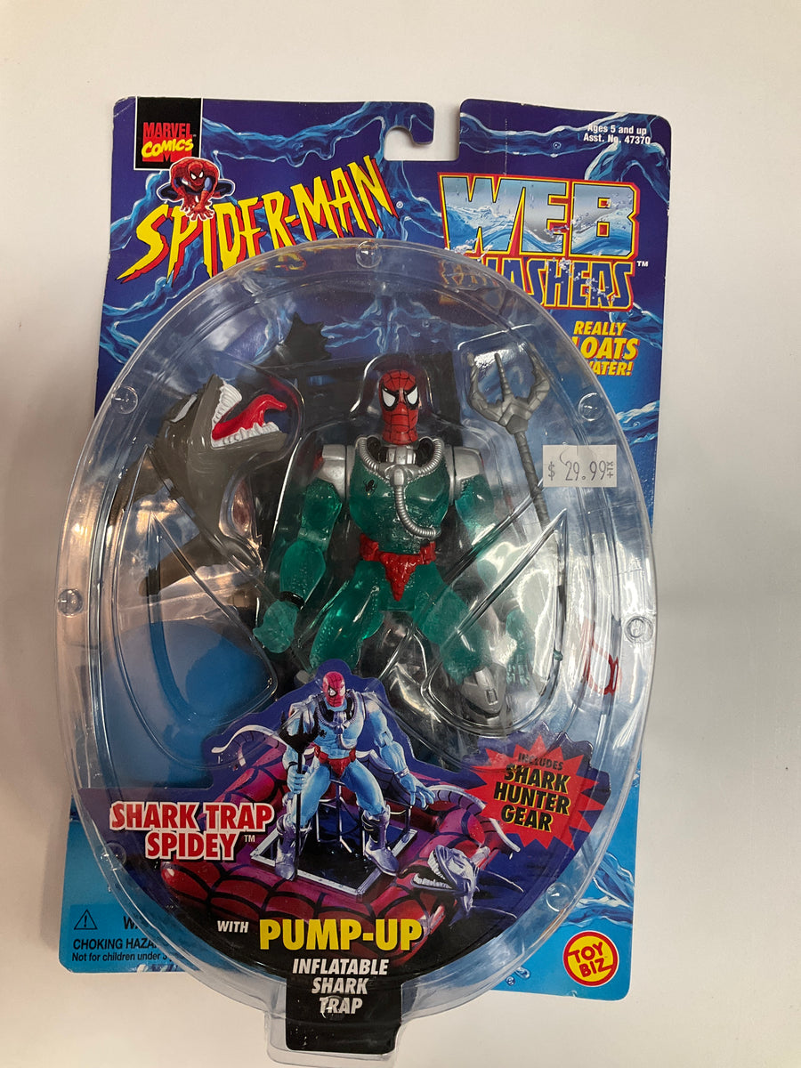 Toybiz Marvel Comics Spider-Man Web Splashers Shark Trap Spidey – True ...