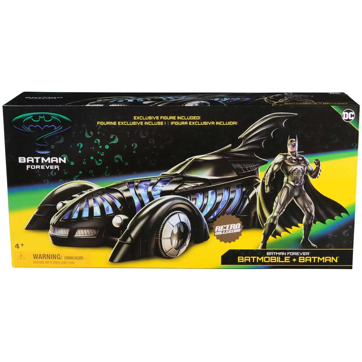 Spin Master DC Retro Collection Batman Forever Batmobile + Batman ...