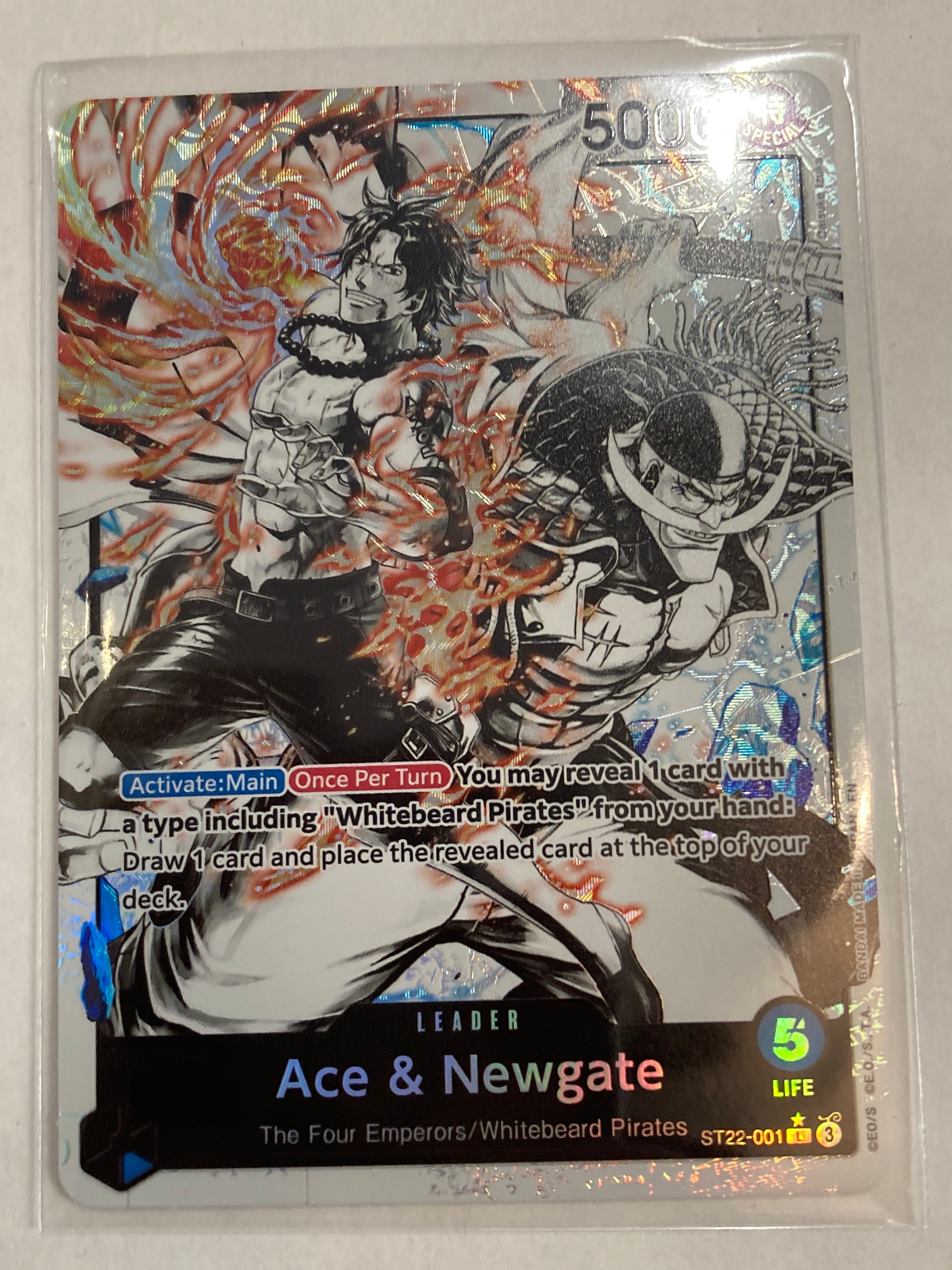 One Piece TCG Ace & Newgate ST22-001 Leader NM – True Believers Gaming and Collectibles