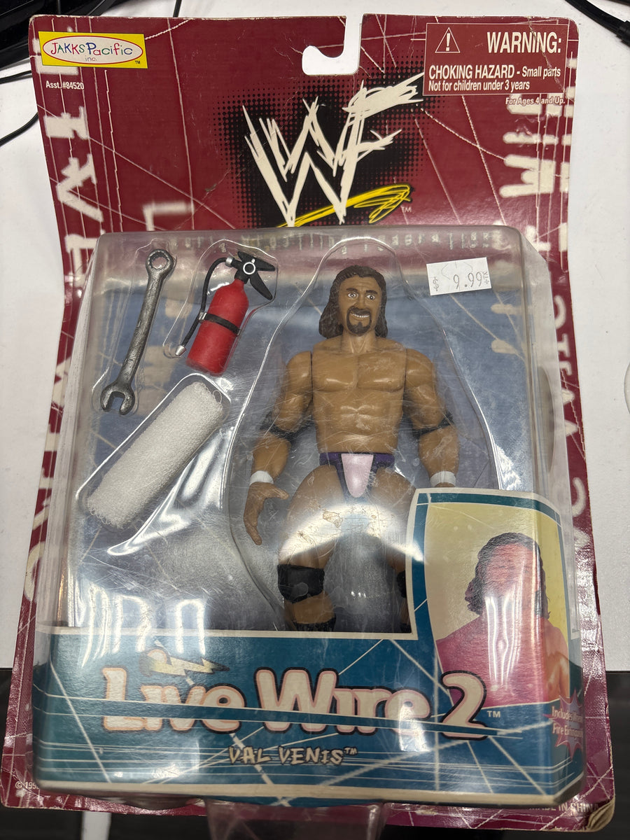 Jakks Pacific WWF Live Wire 2 Val Venis Figure – True Believers Gaming ...