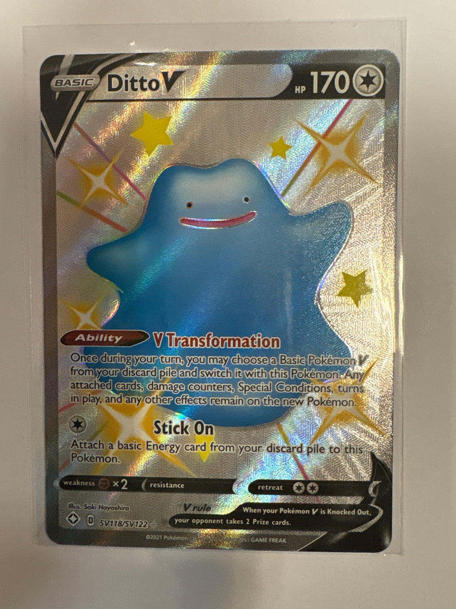 Pokémon TCG Ditto V SV118/SV122 Shining Fates NM – True Believers ...