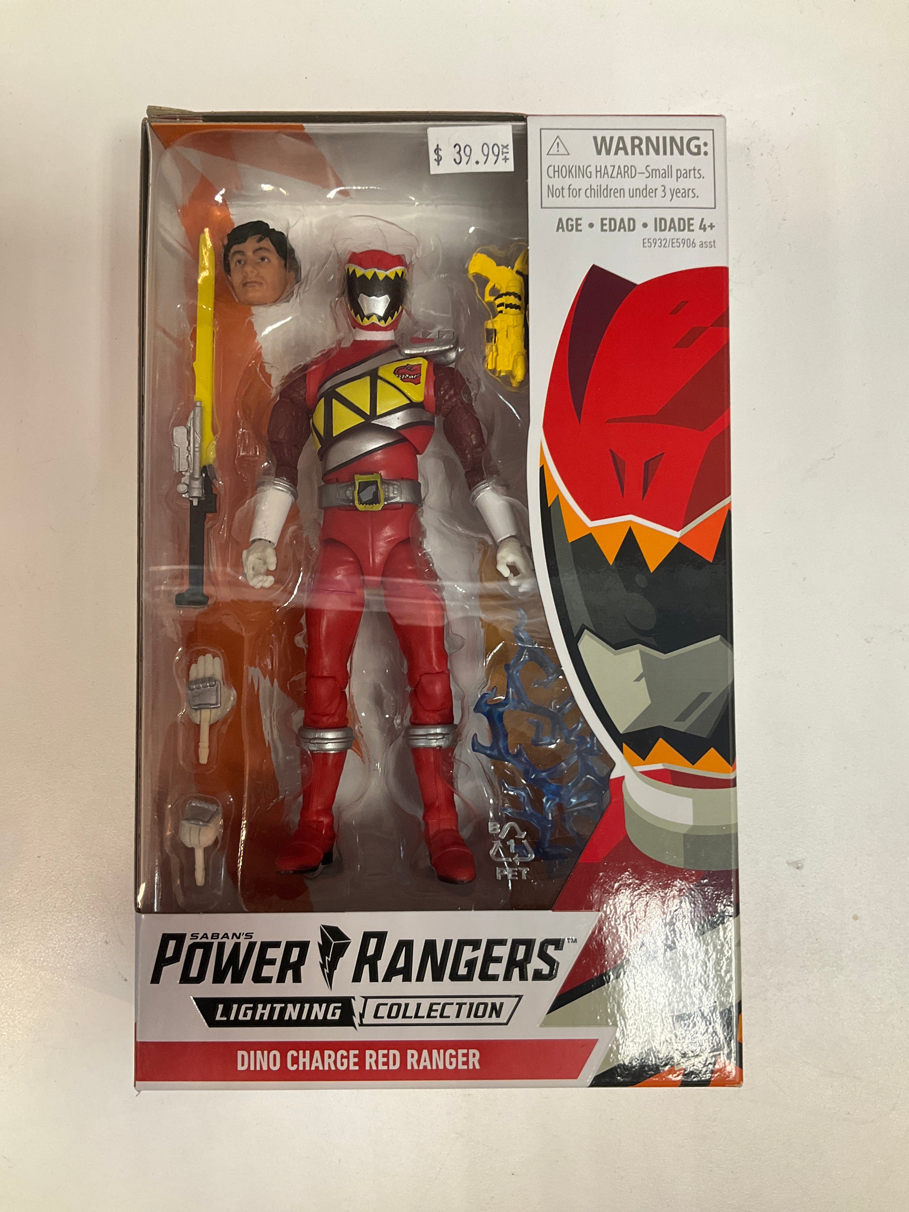 Hasbro Power Rangers Dino Charge Red Ranger Lightning Collection – True ...