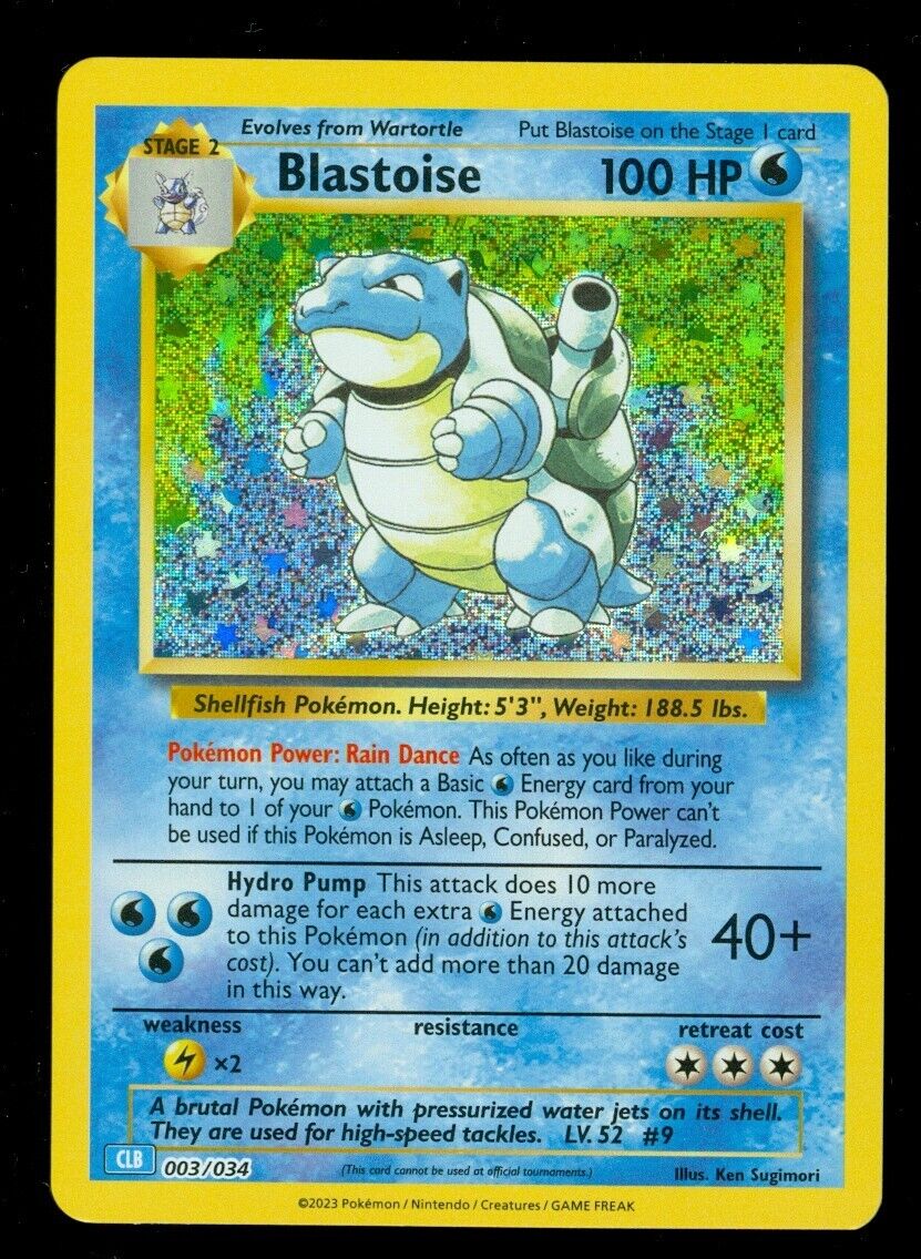 Pokémon TCG Blastoise 003/034 Celebrations Classic – True Believers ...